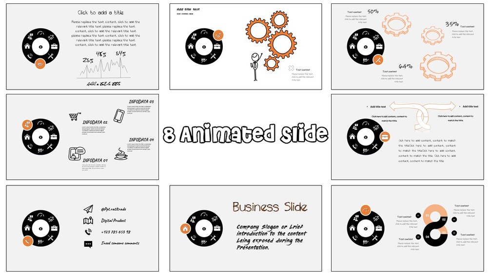 TEMPLATE Pptx Business Presentation WheeL Black