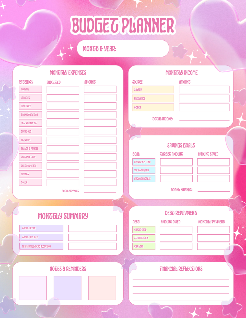 Budget Planner for Women