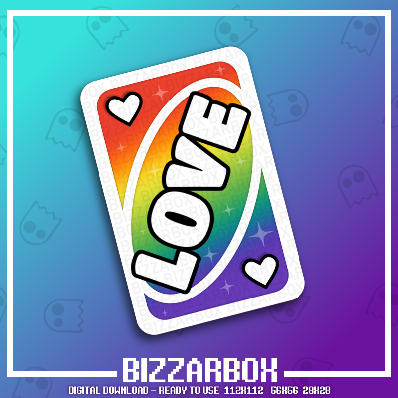Streamer Emote: Love Card Rainbow