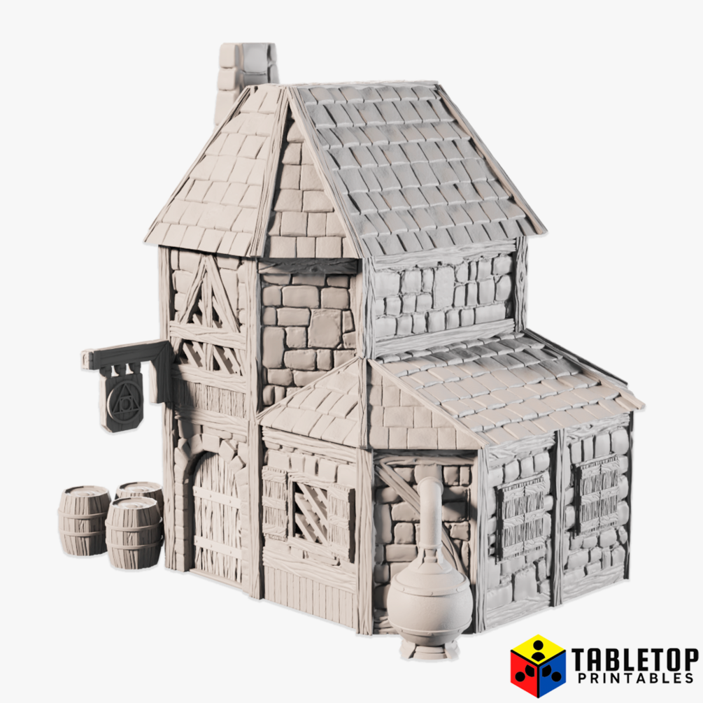 Medieval Alchemist House - Digital STL Files
