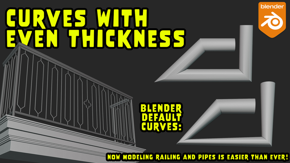 Curves With Even Thickness for Blender