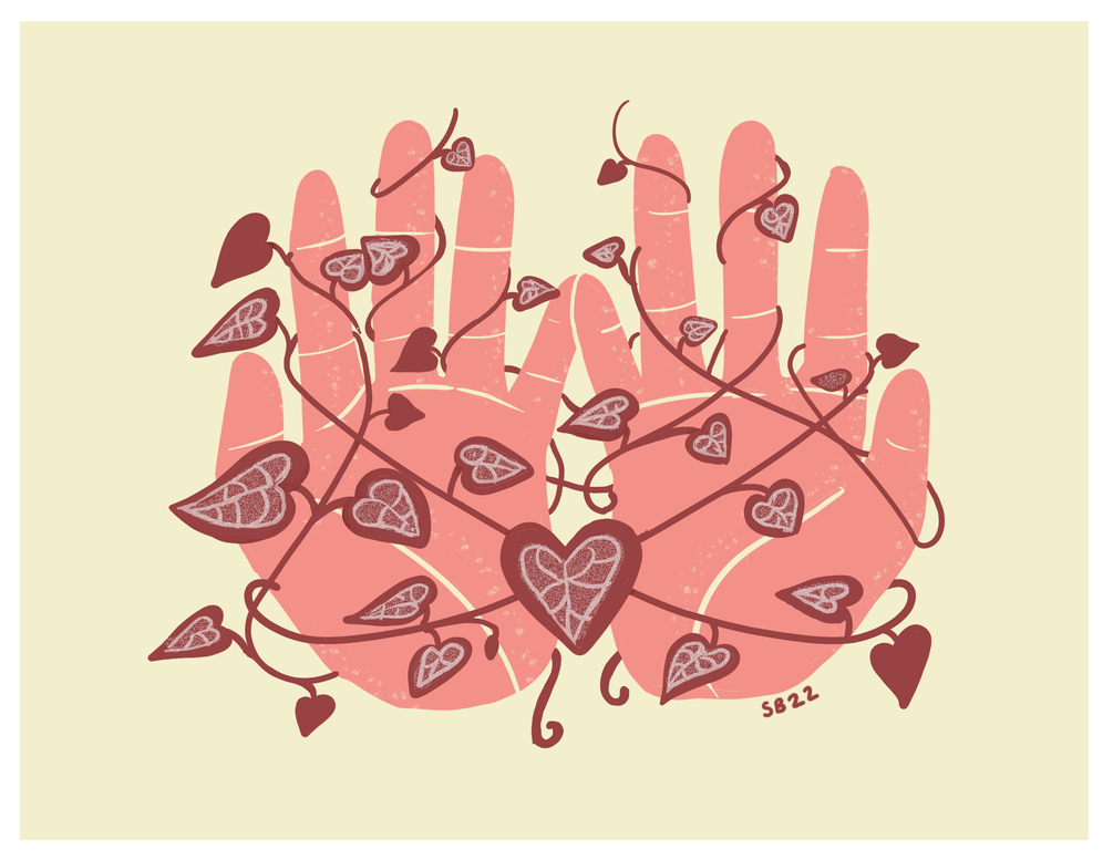 Heart Strings V-Day card-2022 (Printable Download Version)