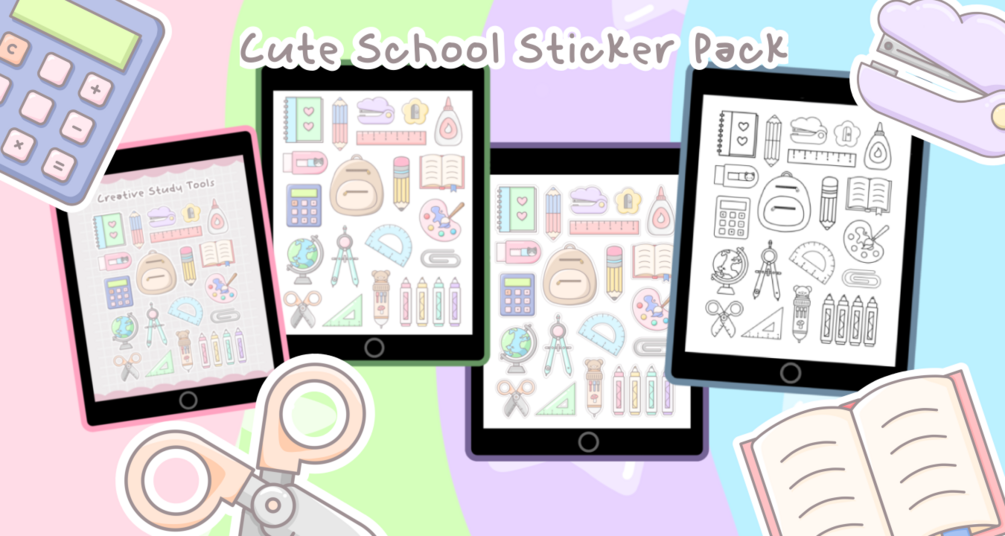 Cute School Sticker Pack - Perfect for Digital Planners!
