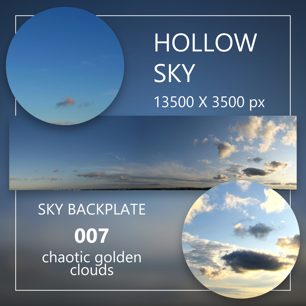 Sky Backplate 007 - Chaotic Golden Clouds