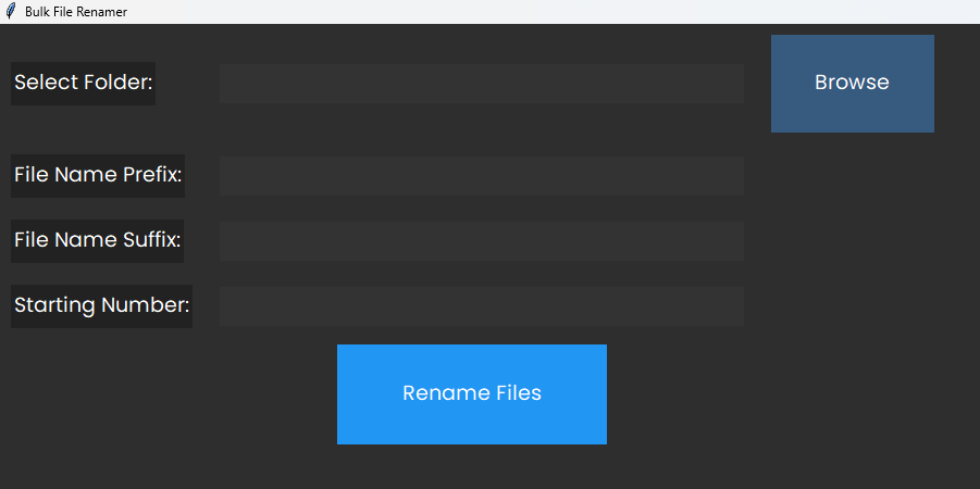 Bulk File Name Rename App