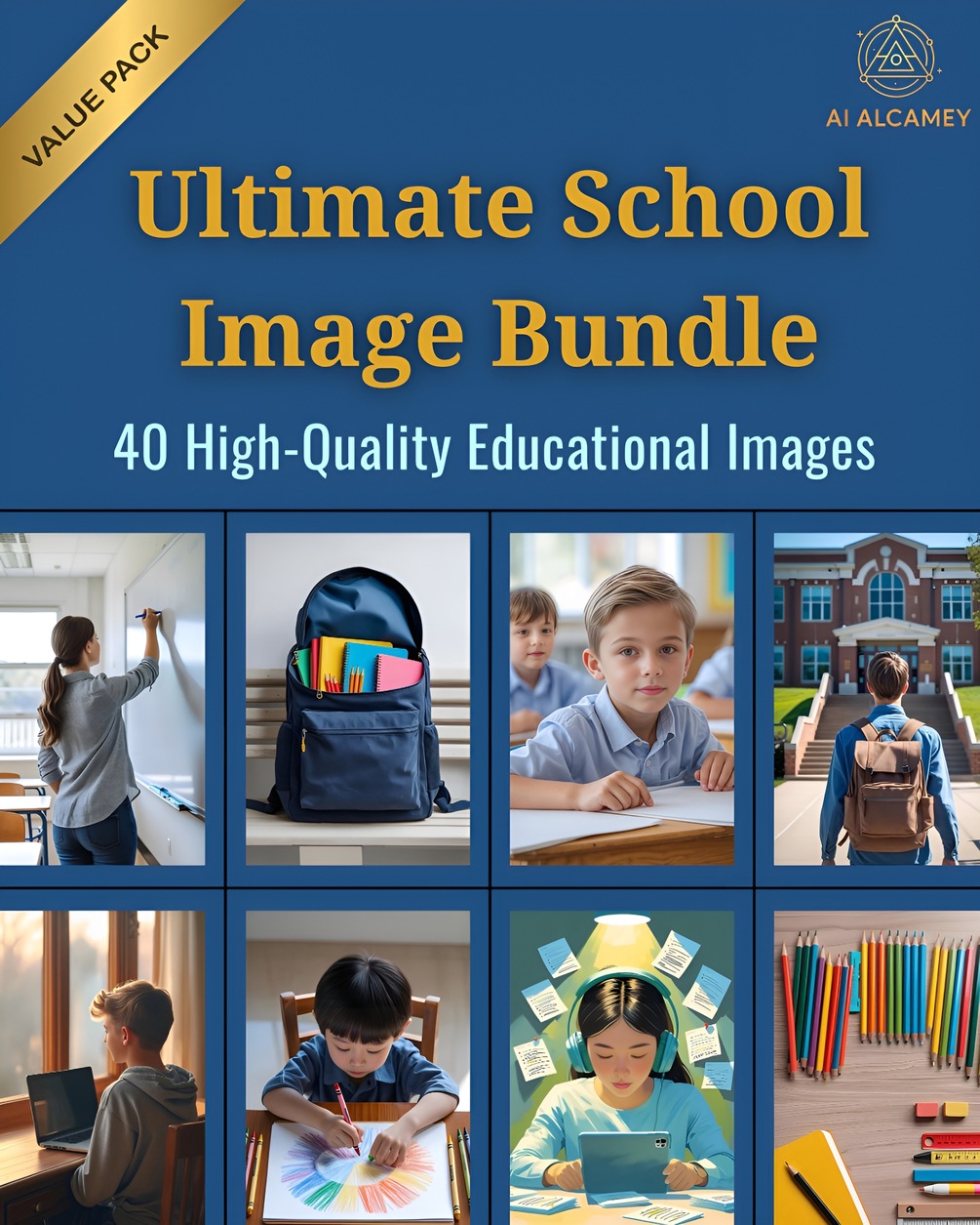 Ultimate School Image Bundle – 40 High-Quality Educational Images