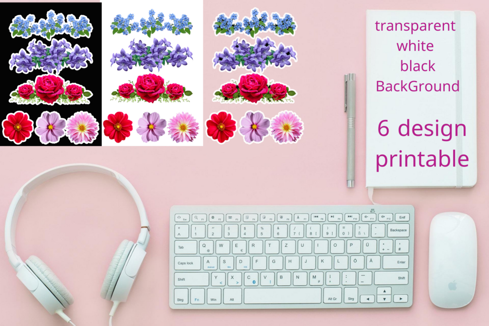 best free flowers sticker bundles