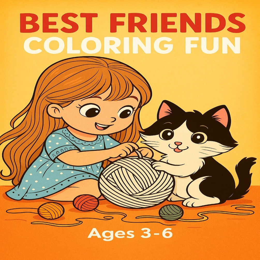 Coloring Book Kids & Pets