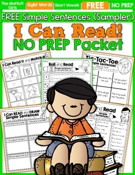 I Can Read Simple Sentences NO PREP (Sampler)