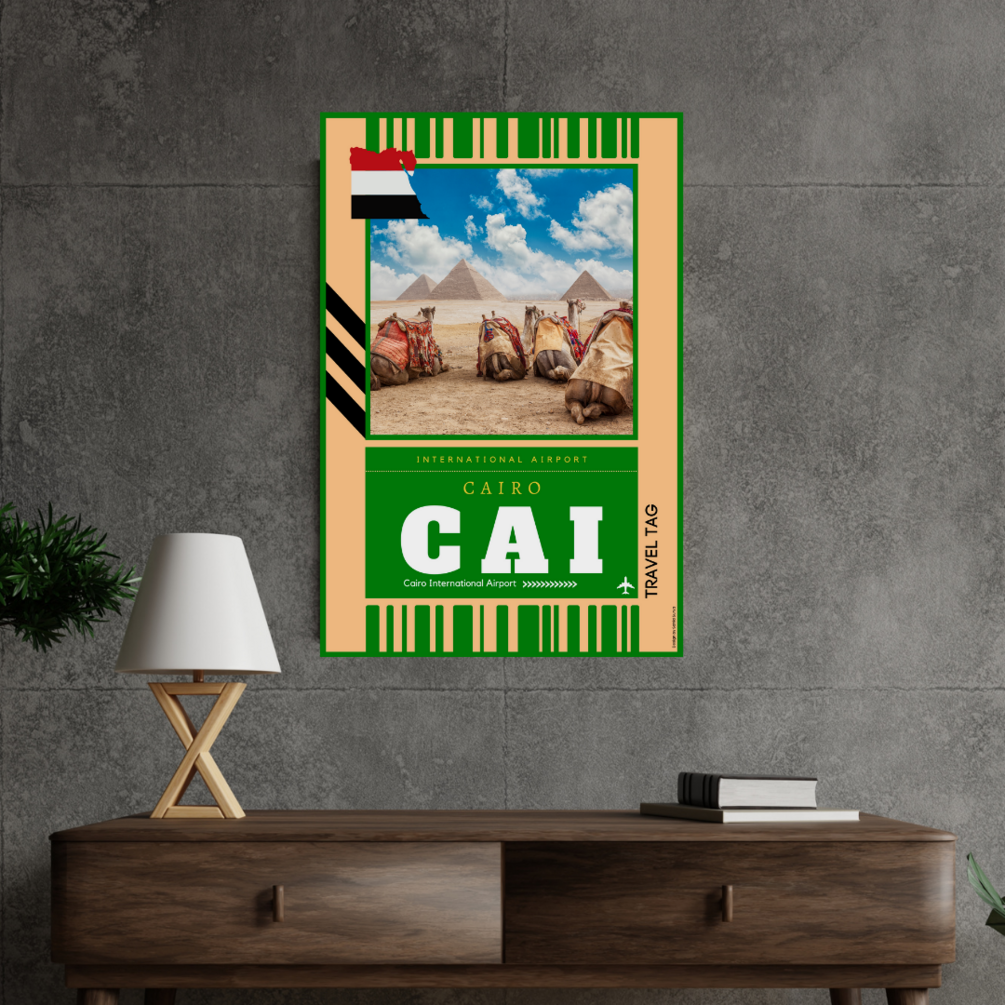 CAI CAIRO PRINTABLE AIRPORT CODE WALL ART