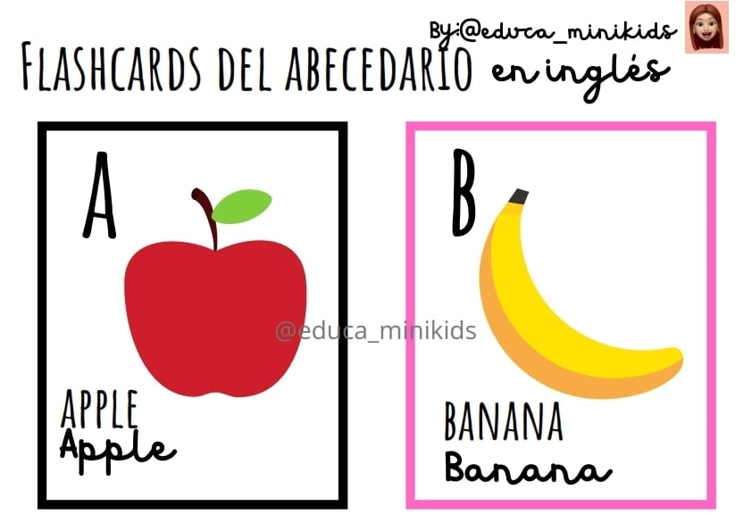 Flashcards abecedario en inglés