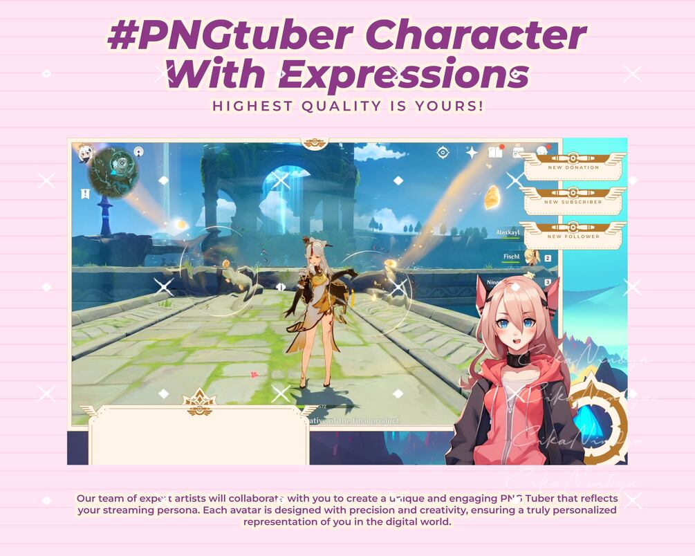 PNGTuber | Stunning PNG Tuber Character Orange Cat for Streamers | 6 ...