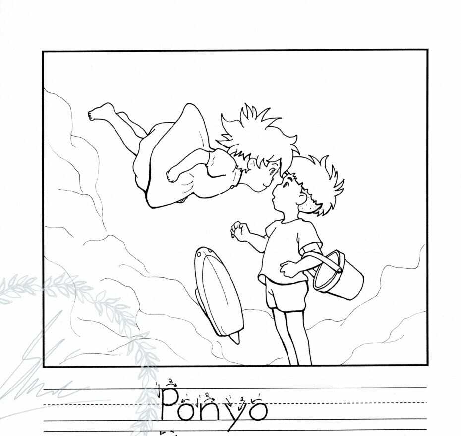 Ponyo Coloring Sheet