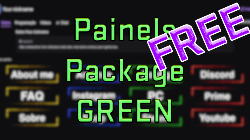 FREE - Panels for Twitch | Painéis para Twitch - Green/Verde