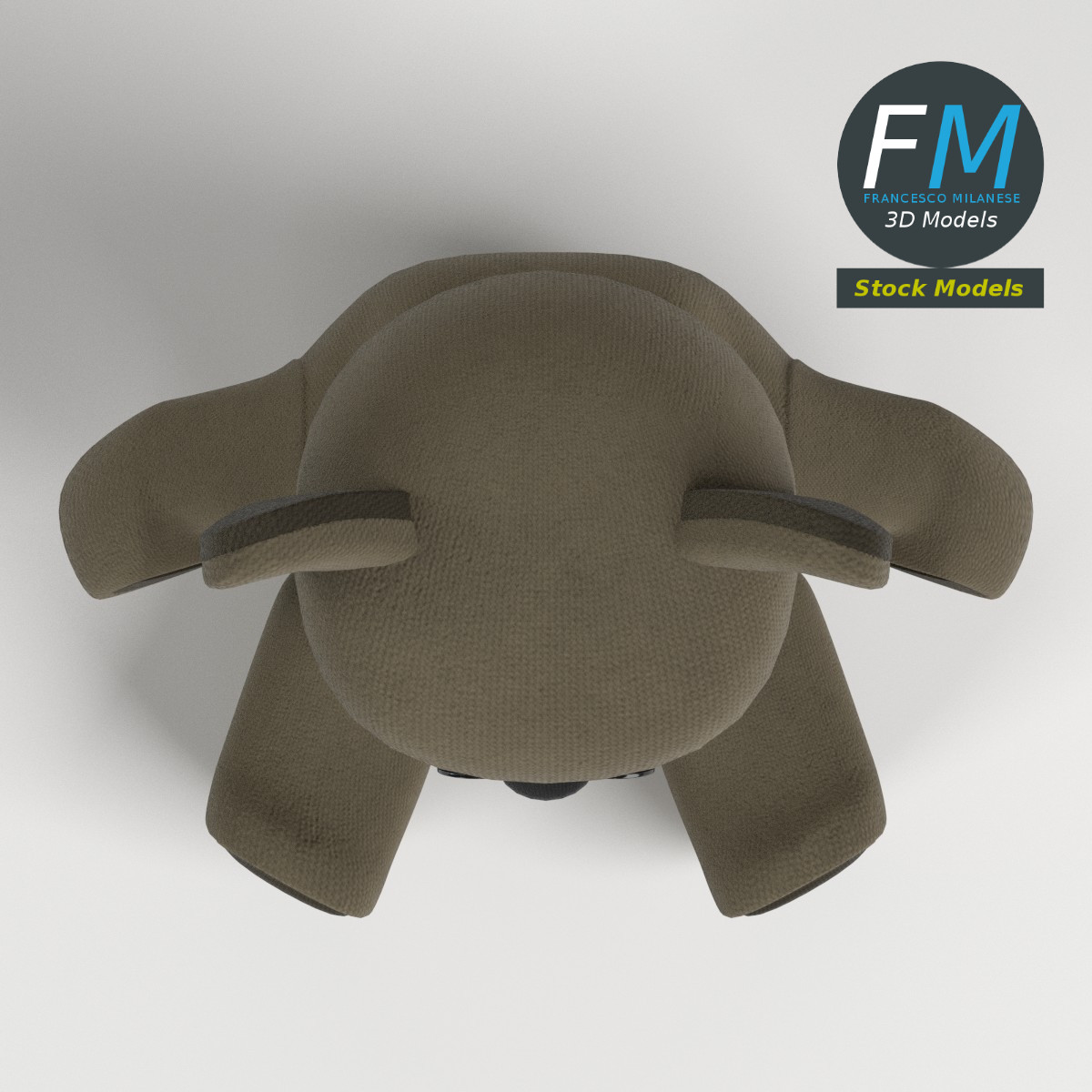 3D MODEL - Burlap teddy bear