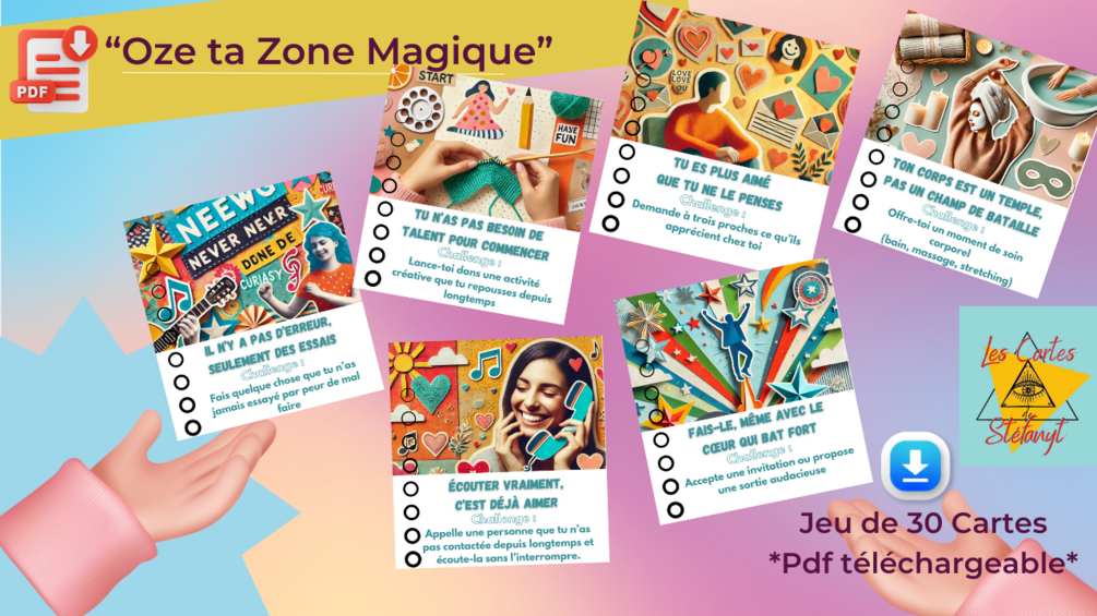 Jeu de cartes "Oze ta Zone Magique", by Stefanyt
