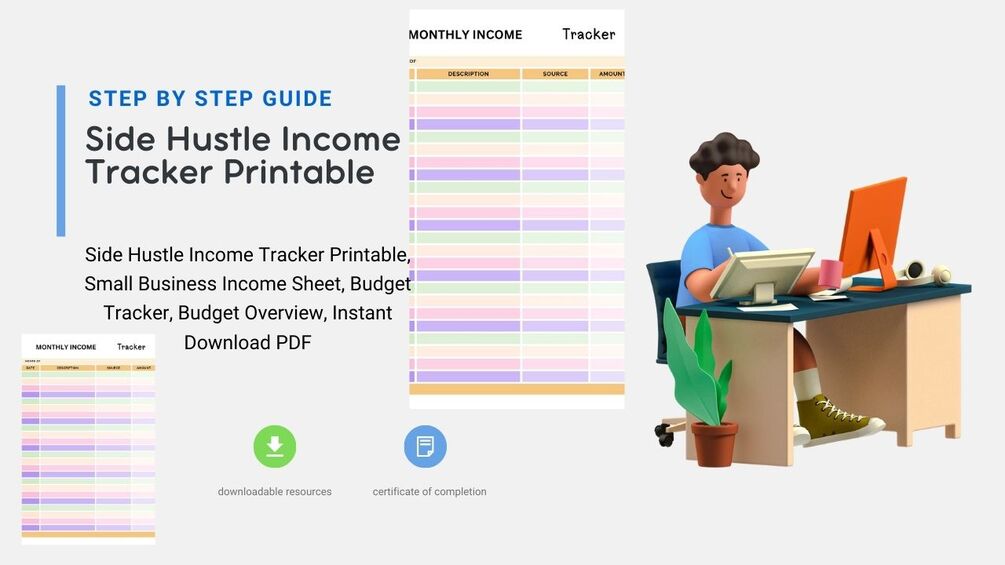Side Hustle Income Tracker Printable Essentials eBook