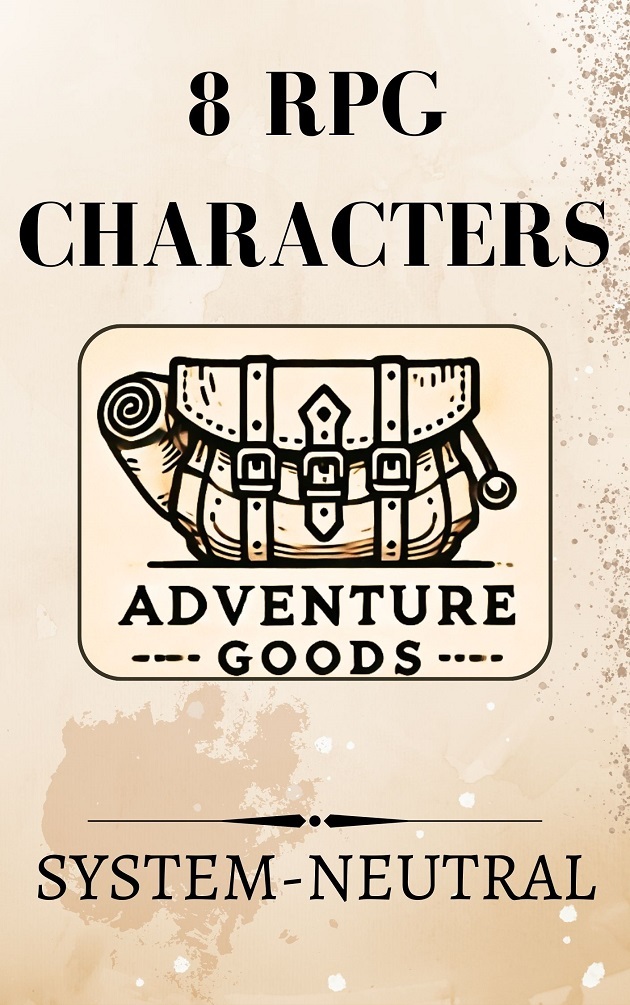 8 pre made RPG characters