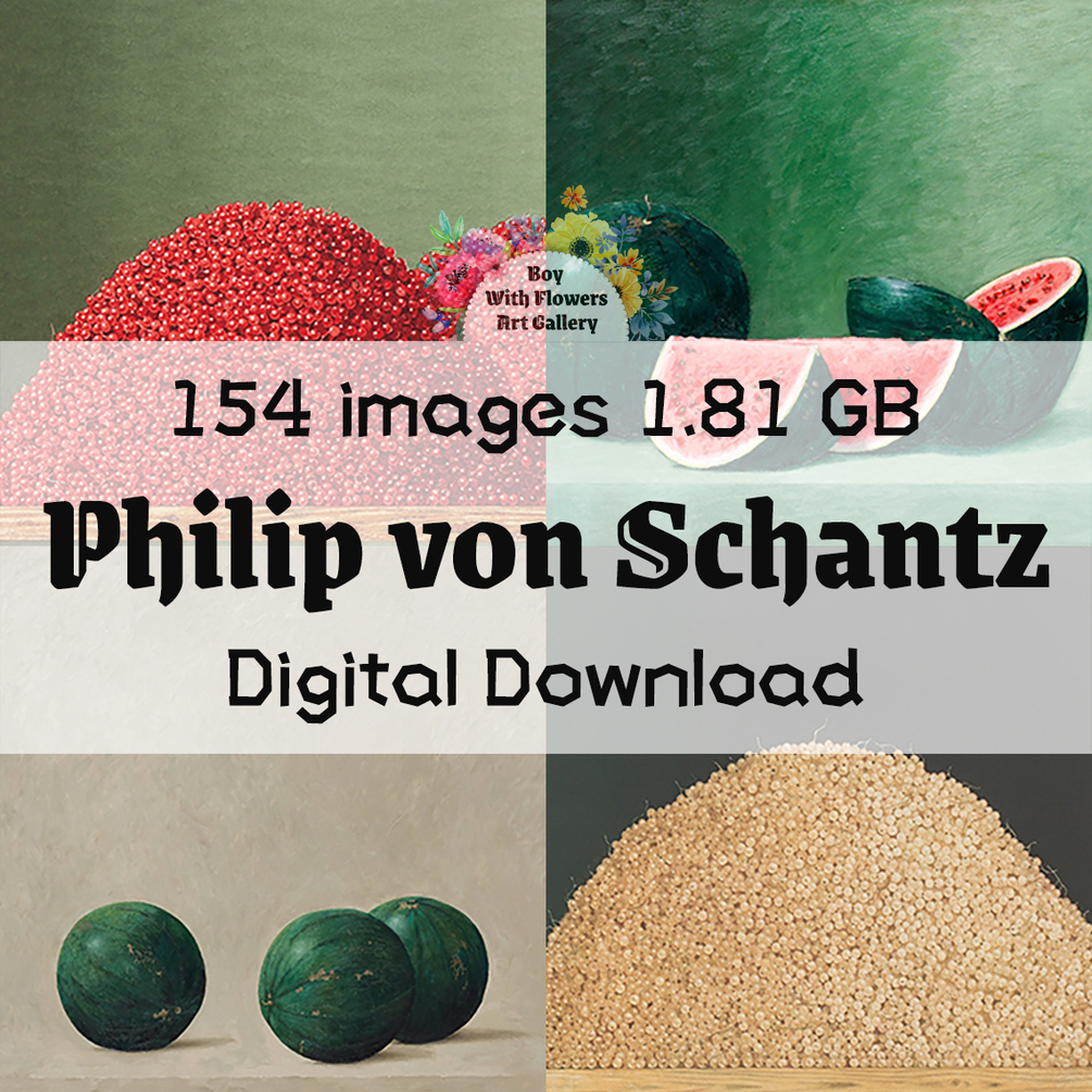 154 digital images of Philip von Schantz paintings, people landscape ...