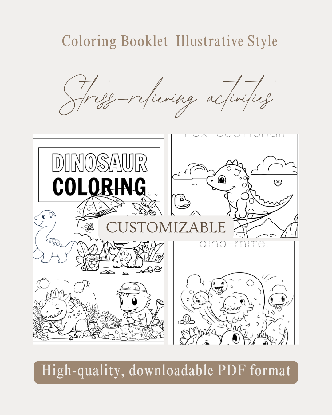 Dinosaurs Pun Coloring Booklet