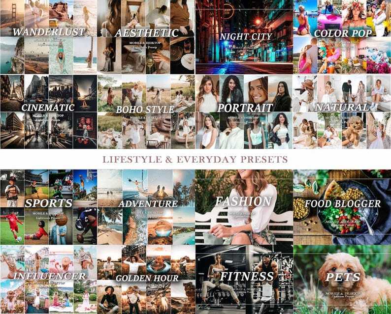 Lightroom one click Photo edit presets