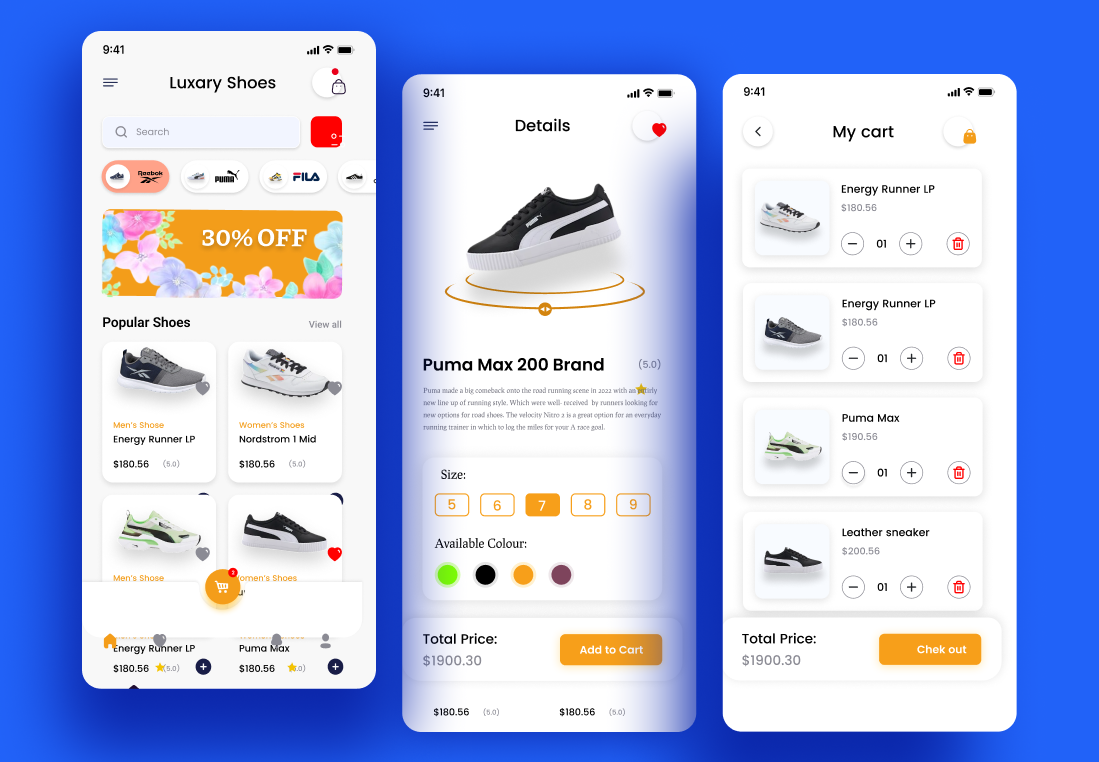 Shoes Mobile App Design