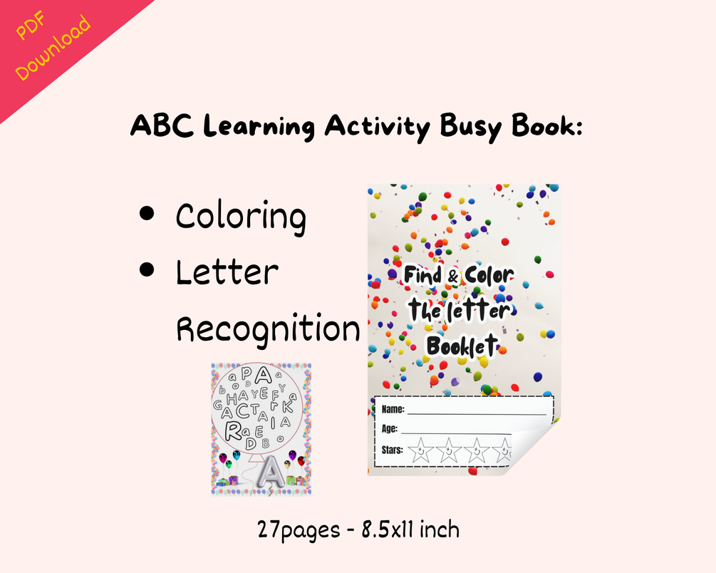 ABC Find & Color the Letter Busy Book for Kids
