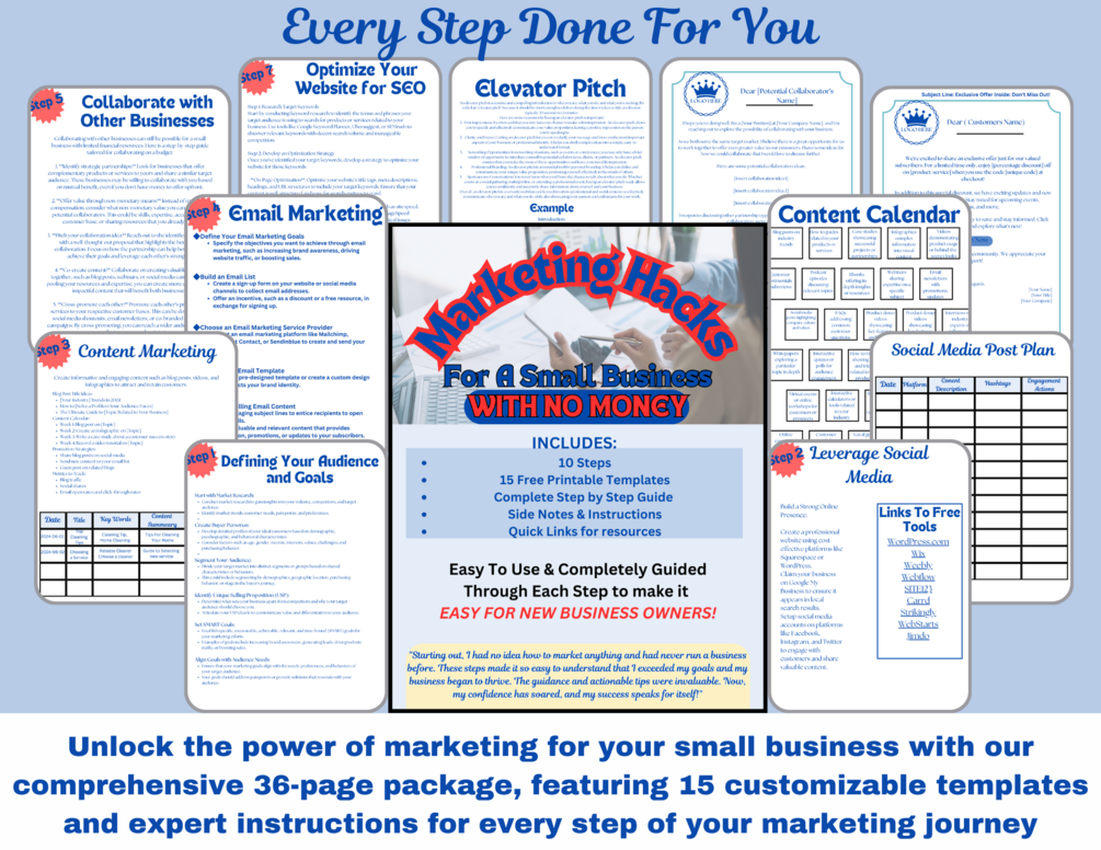 Easy Marketing Package For Small Business