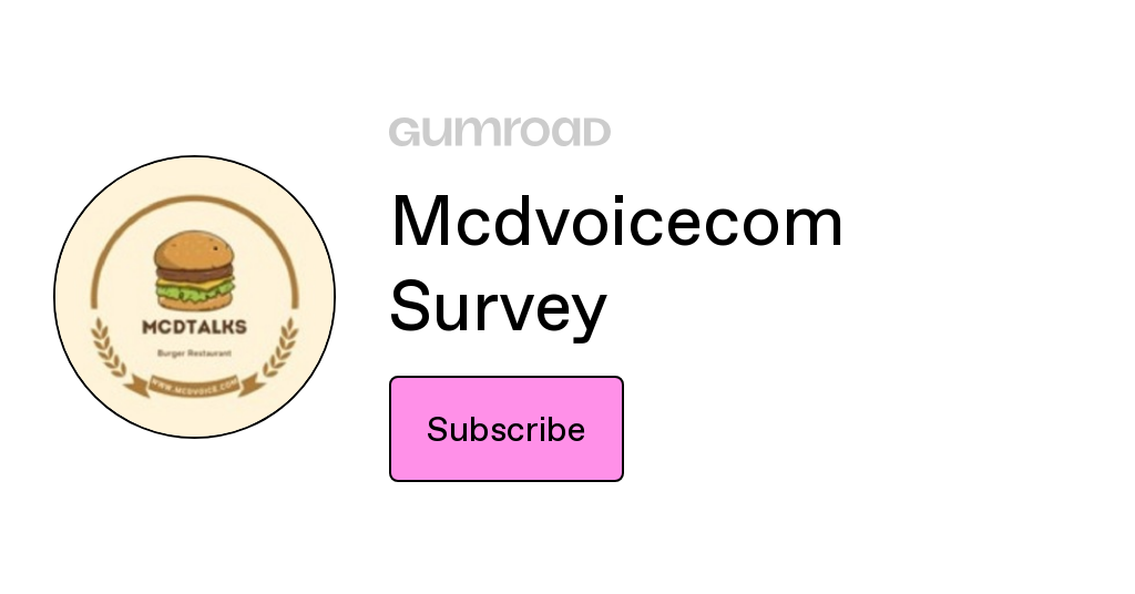 Mcdvoicecom Survey