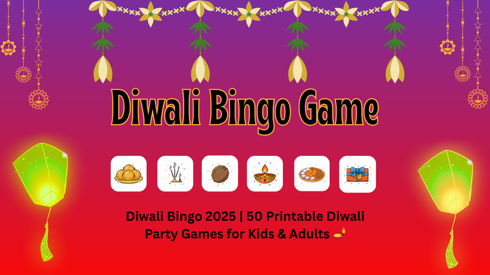 Diwali Game, Diwali Bingo, Diwali Party Games, 50 Diwali Bingo Cards ...