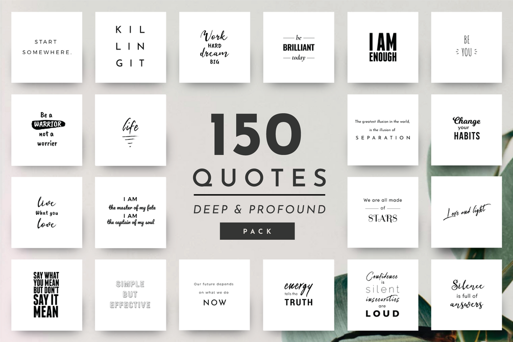 Deep Quotes - 150 Ready-to-use