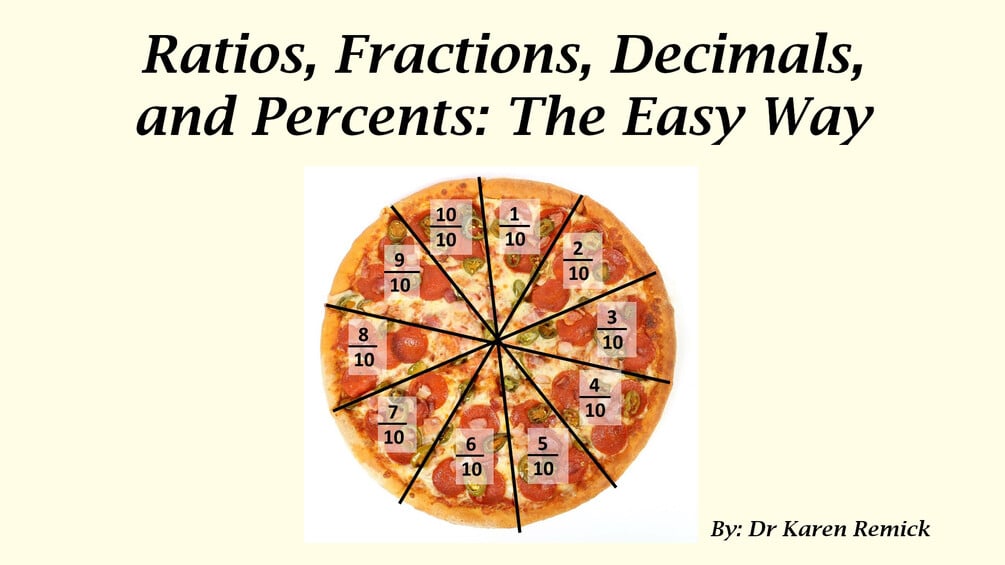 Ratios, Fractions, Decimals, and Percents: The Easy Way