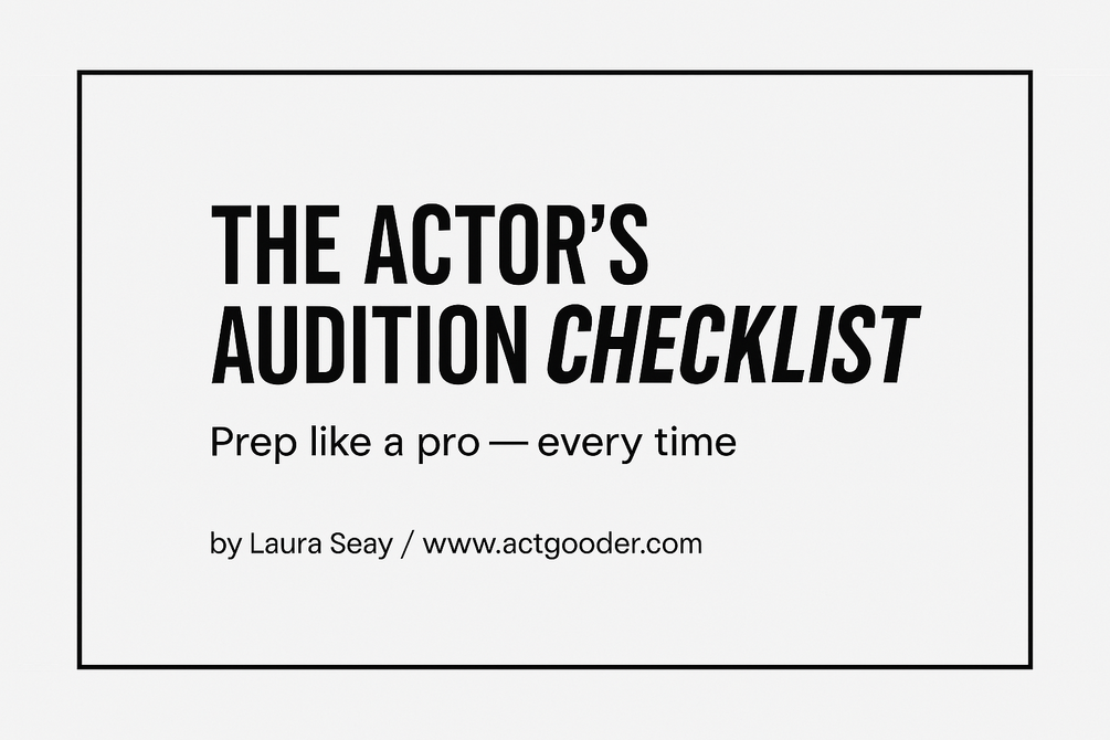 The Actor’s Audition Checklist (PDF Guide)