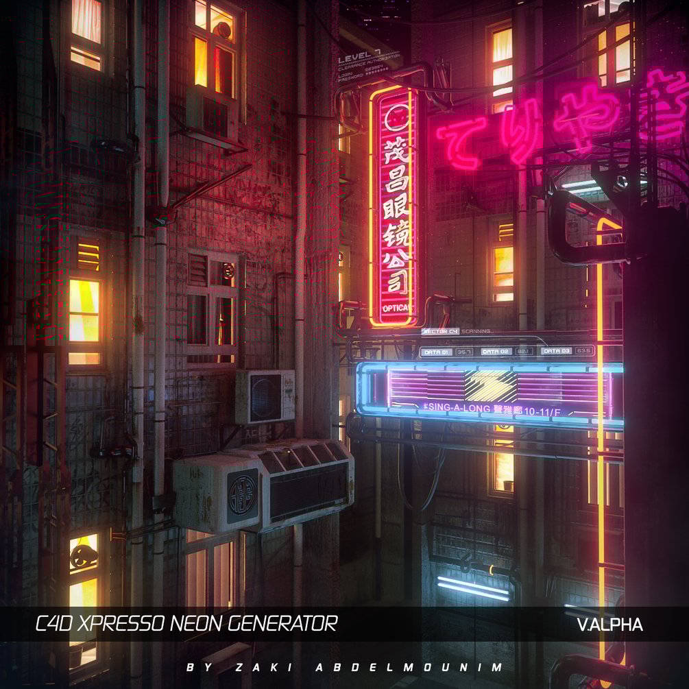 C4D Xpresso Neon generator