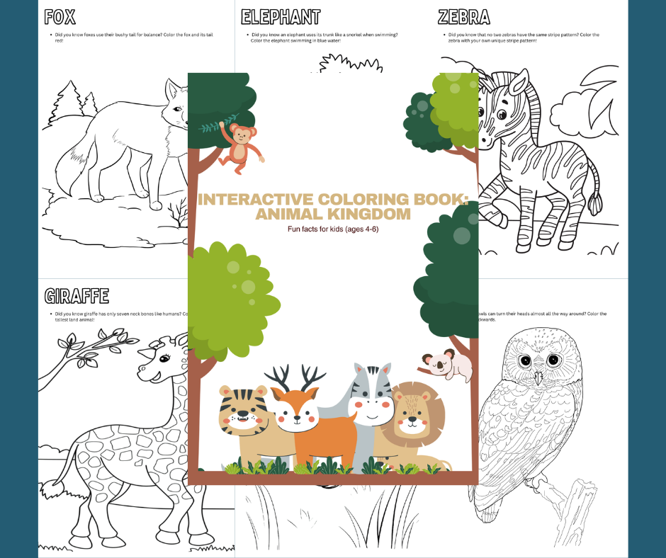 Interactive Coloring Book: Animal Kingdom