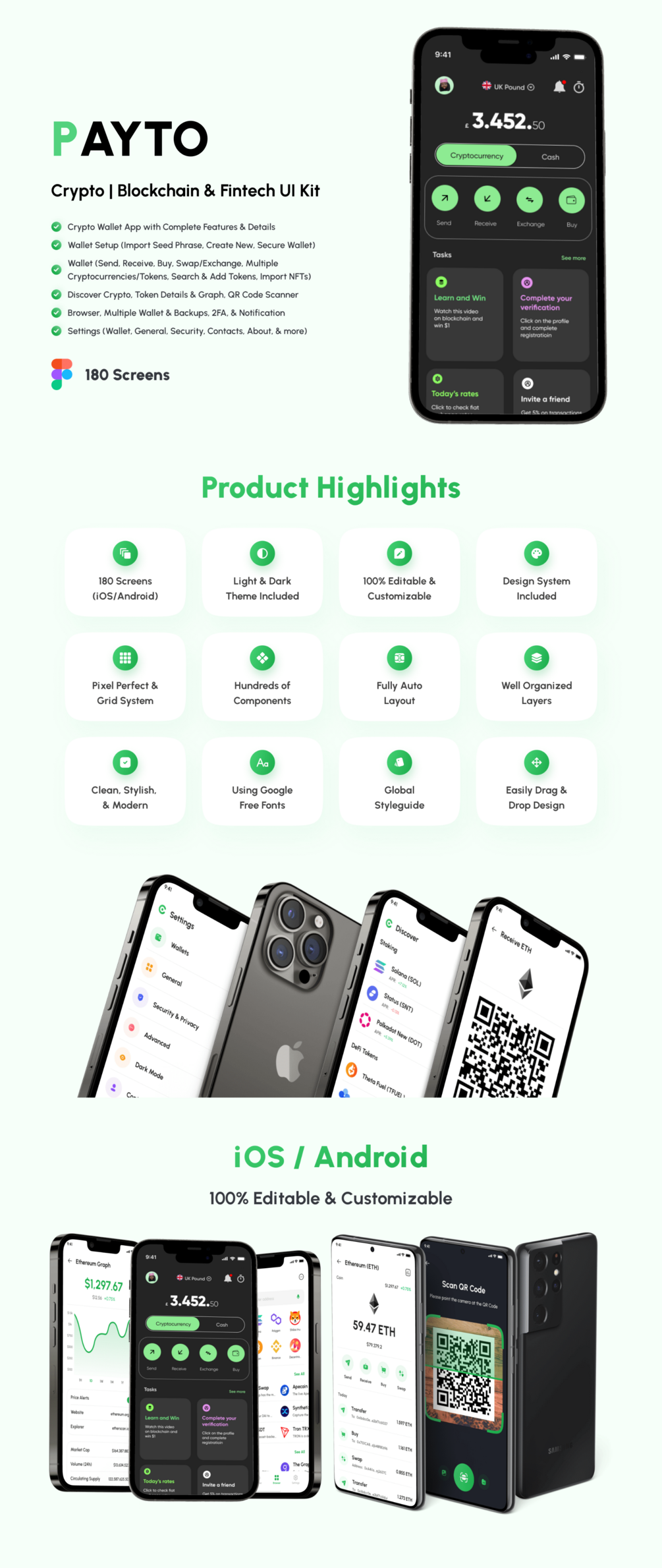Crypto | Blockchain & Fintech UI Kit (Payto)