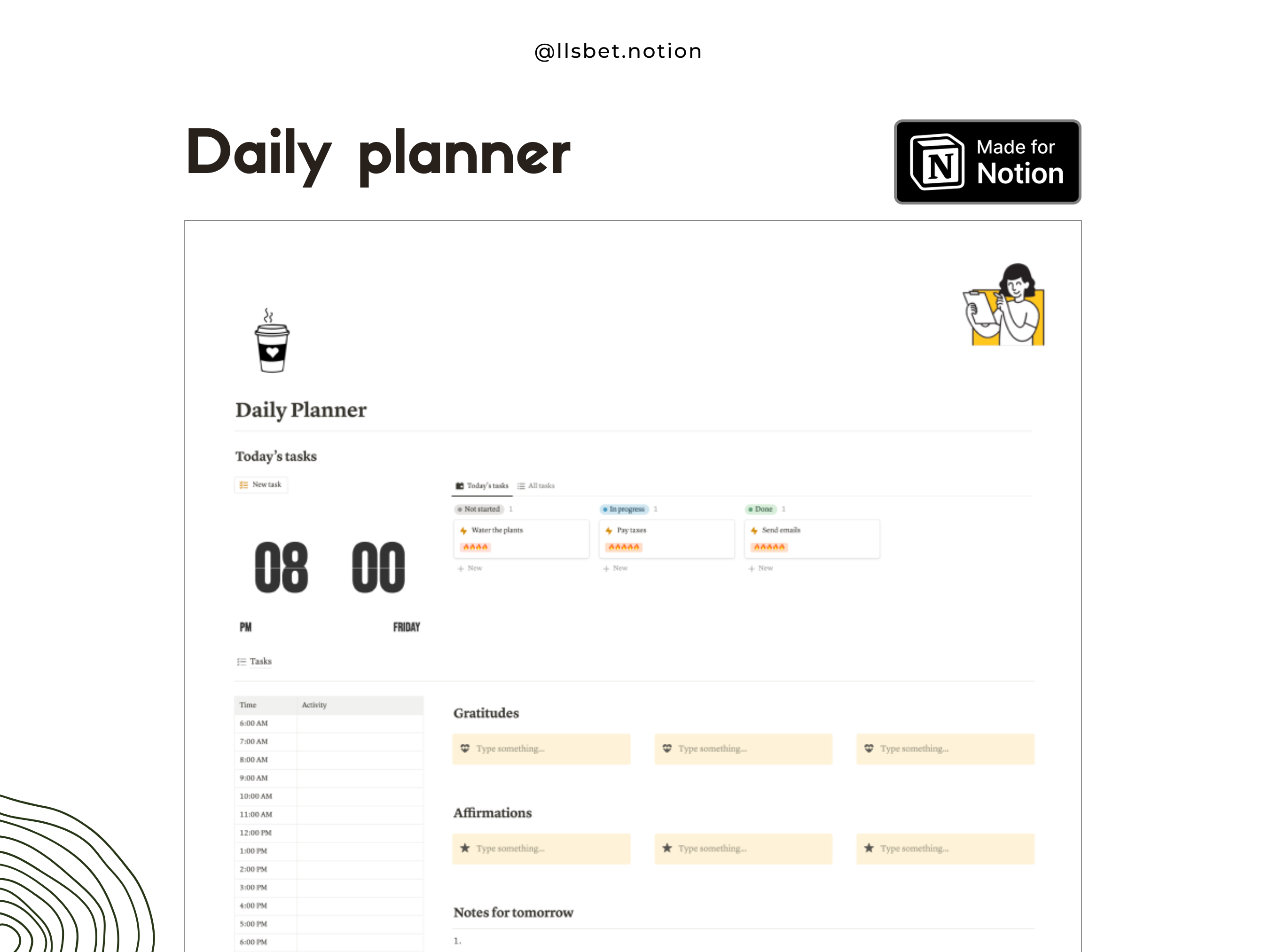 Notion Daily Planner - Notion Circles