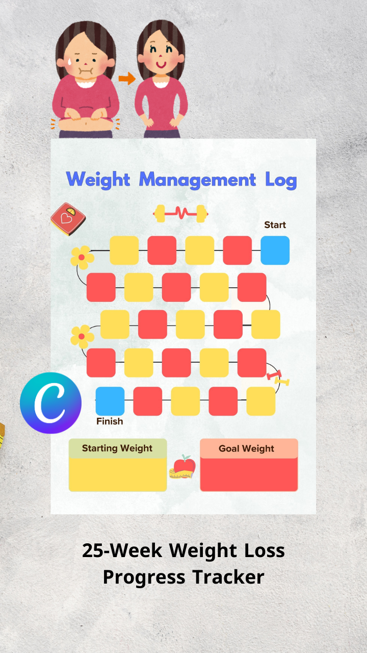 25-Week Weight Loss Progress Tracker