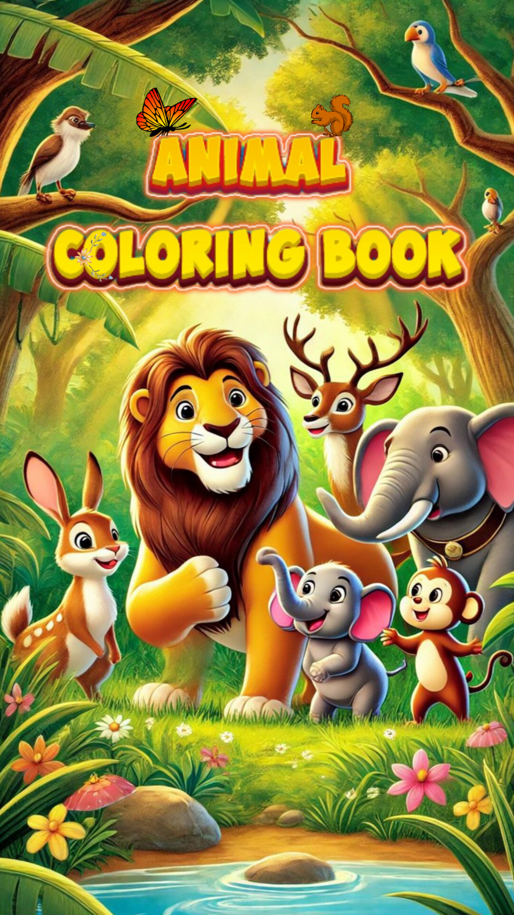 Animals coloring book for kids