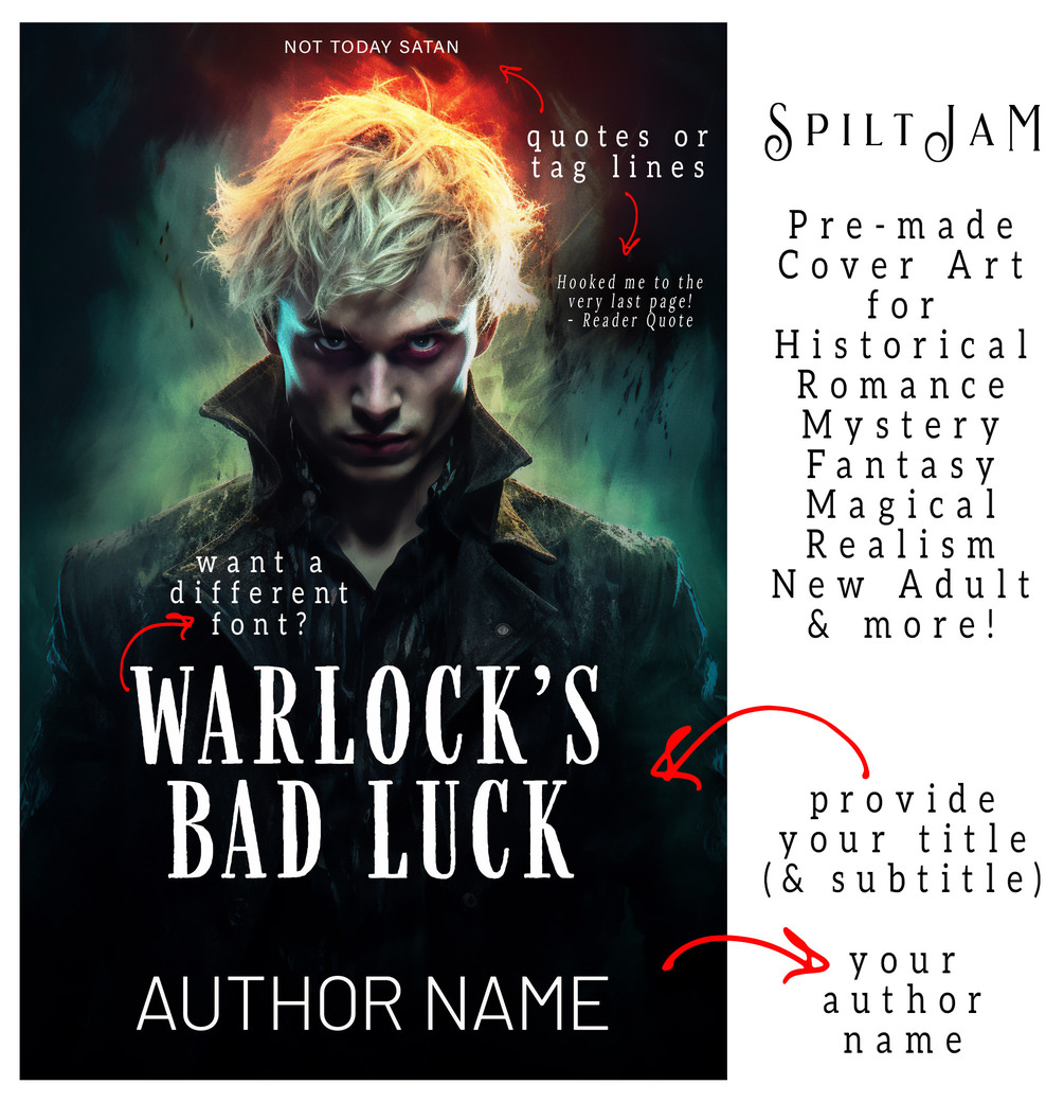 Warlock's Bad Luck - Premade Cover Art Fantasy Paranormal Romance ...
