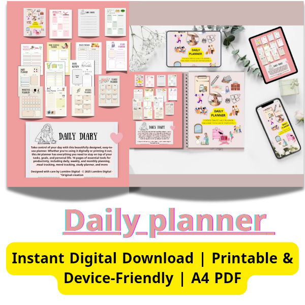 Ultimate A4 Daily Life Planner - Print or Use Digitally Forever