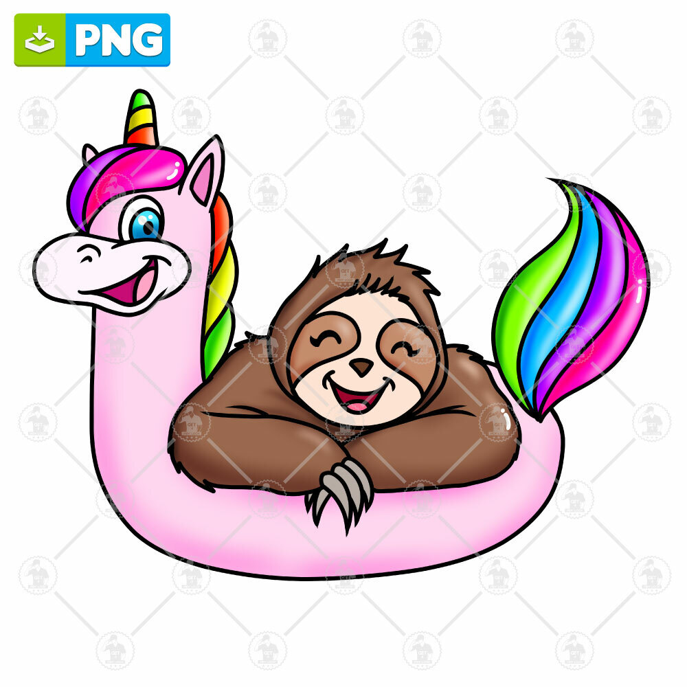 Sloth Riding Unicorn Float