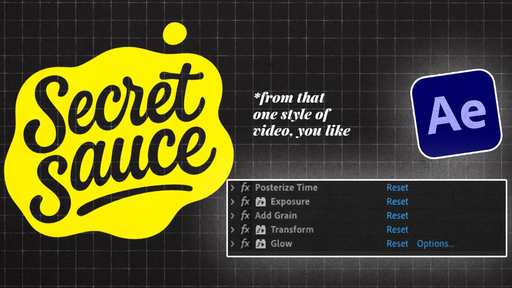 Secret Sauce After Effects Preset