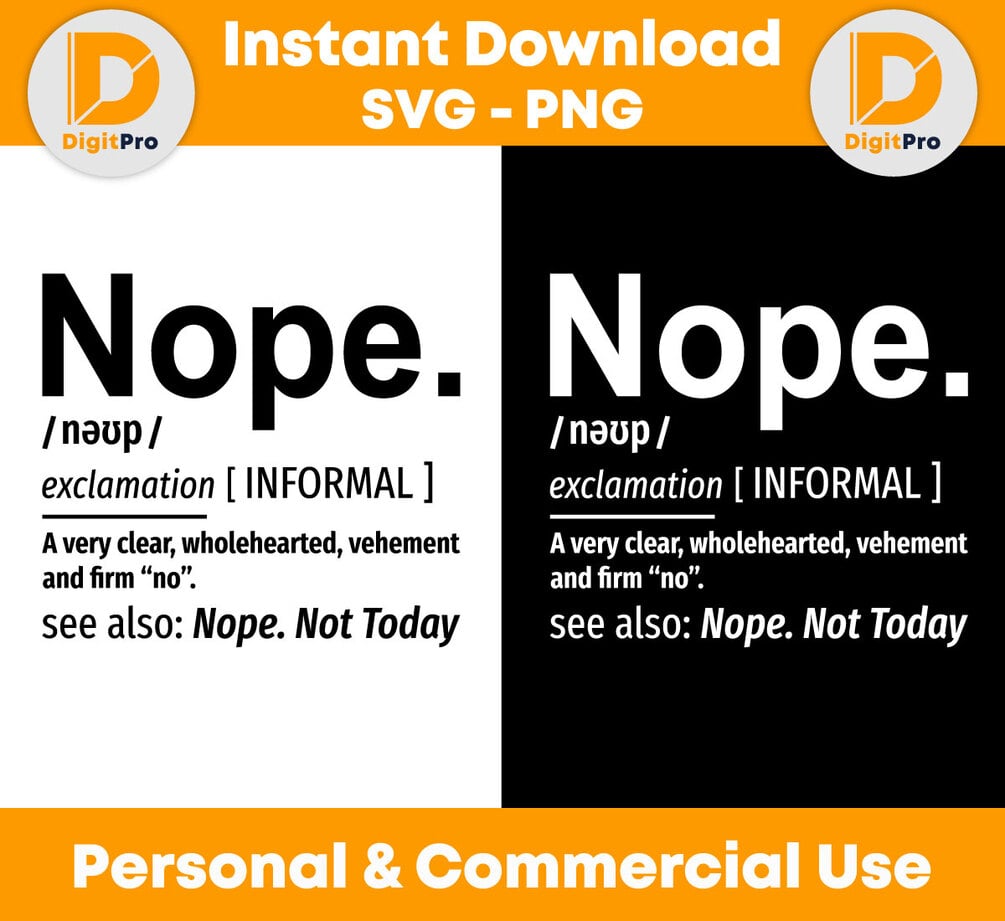 Nope Definition SVG