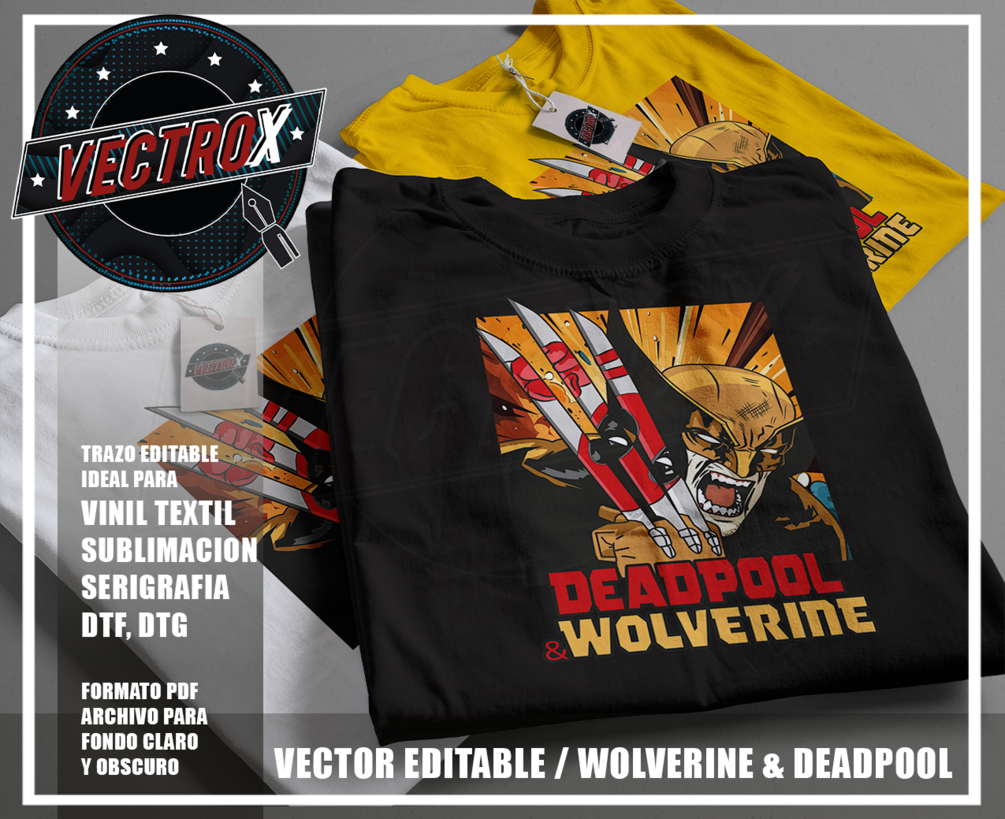 Vector Editable - Wolverine & Deadpool