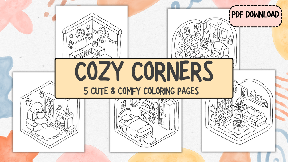 5 Cozy Corners Coloring Pages