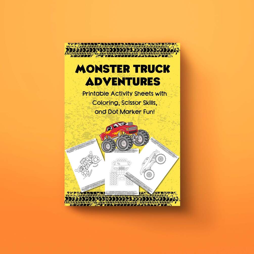 Monster Truck Adventures: Printable Activity Sheets