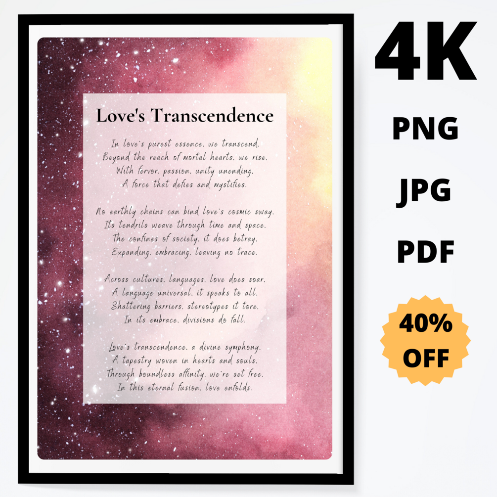 Wall Art Poem: Love's Transcendence