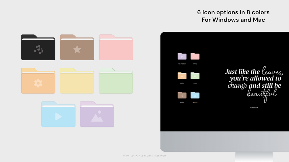 FREE Minimal Desktop Folders