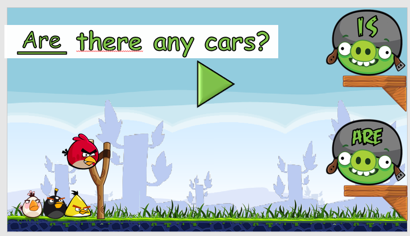 Angry Birds – is and are – PPT game